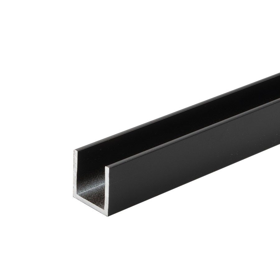 U-profiel 20x20x20x2 RAL9005 - GlasTotaal