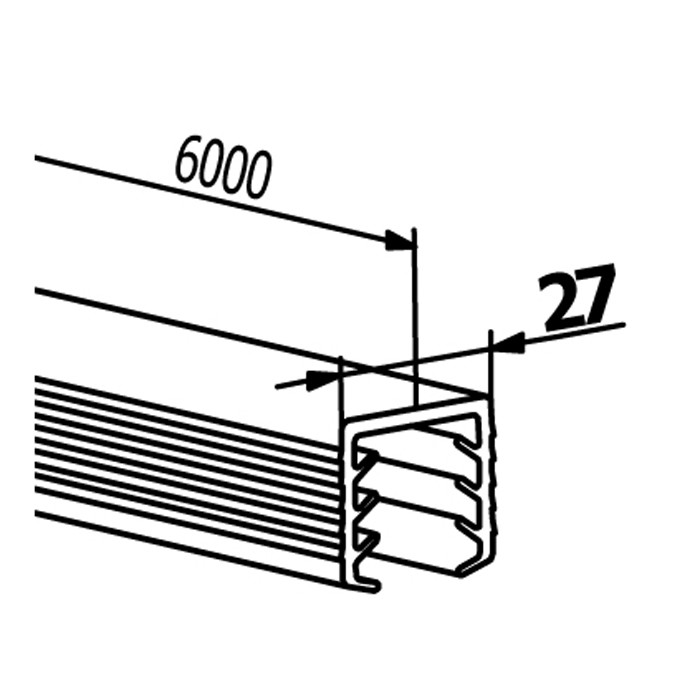 Handrail rubber Rond - GlasTotaal
